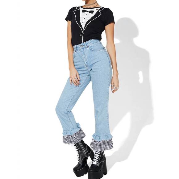 Peach Love California | Jeans | New Peach Love Savanna Midi Gingham ...